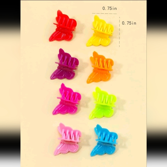 Accessories | 25 Pcs Mini Butterfly Hair Claw Clips Plastic Small ...